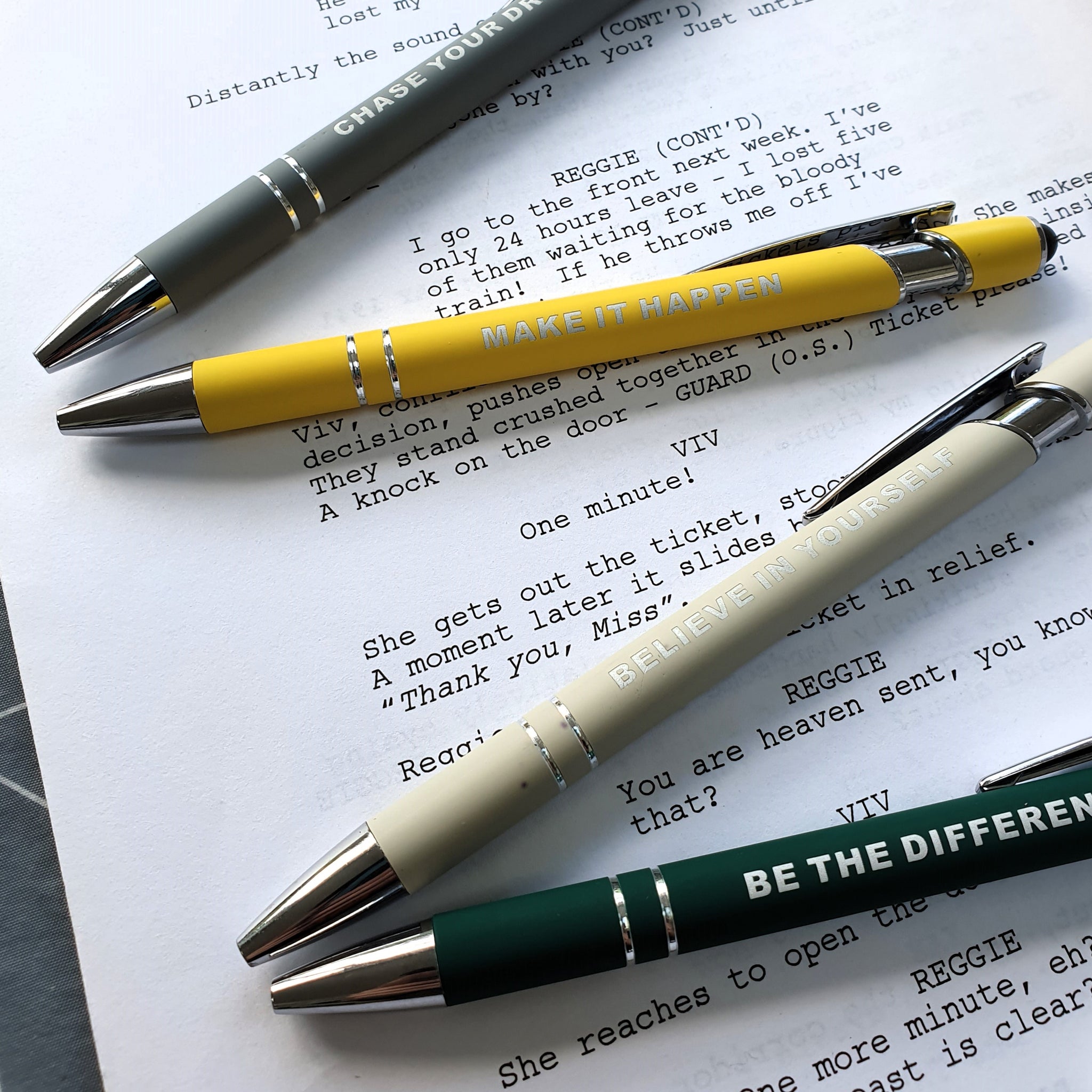 5x Affirmation Stylus Pen Set | Motivational Gift & Writing Tools