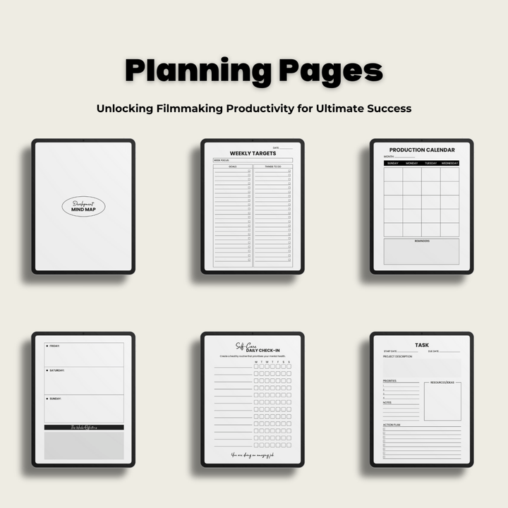 Streamline Your Film Production with Our Digital Filmmaking Planner